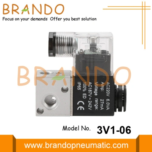 3V1-06 3V1-06-DC24V 3 Way Air Solenoid Valve 24VDC China Manufacturers Suppliers Factory Exporter